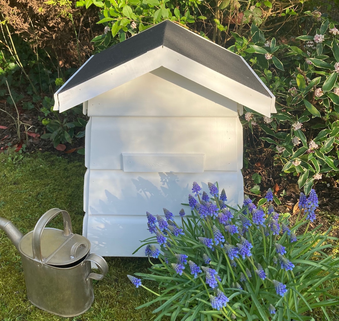 Handmade Rustic Beehive Garden Storage, Parcel Box - Painted Wood Tidy ...