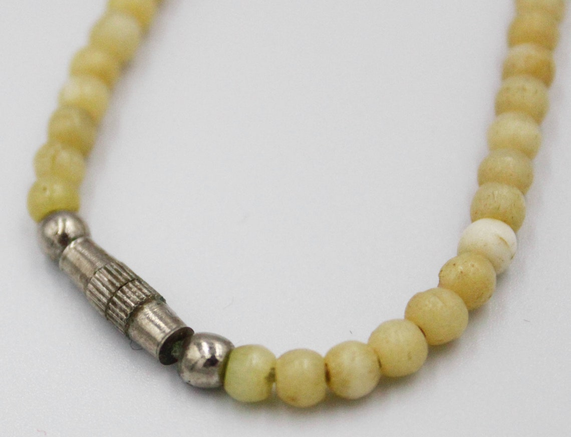 Vintage Large Carved Bone Necklace - Etsy UK