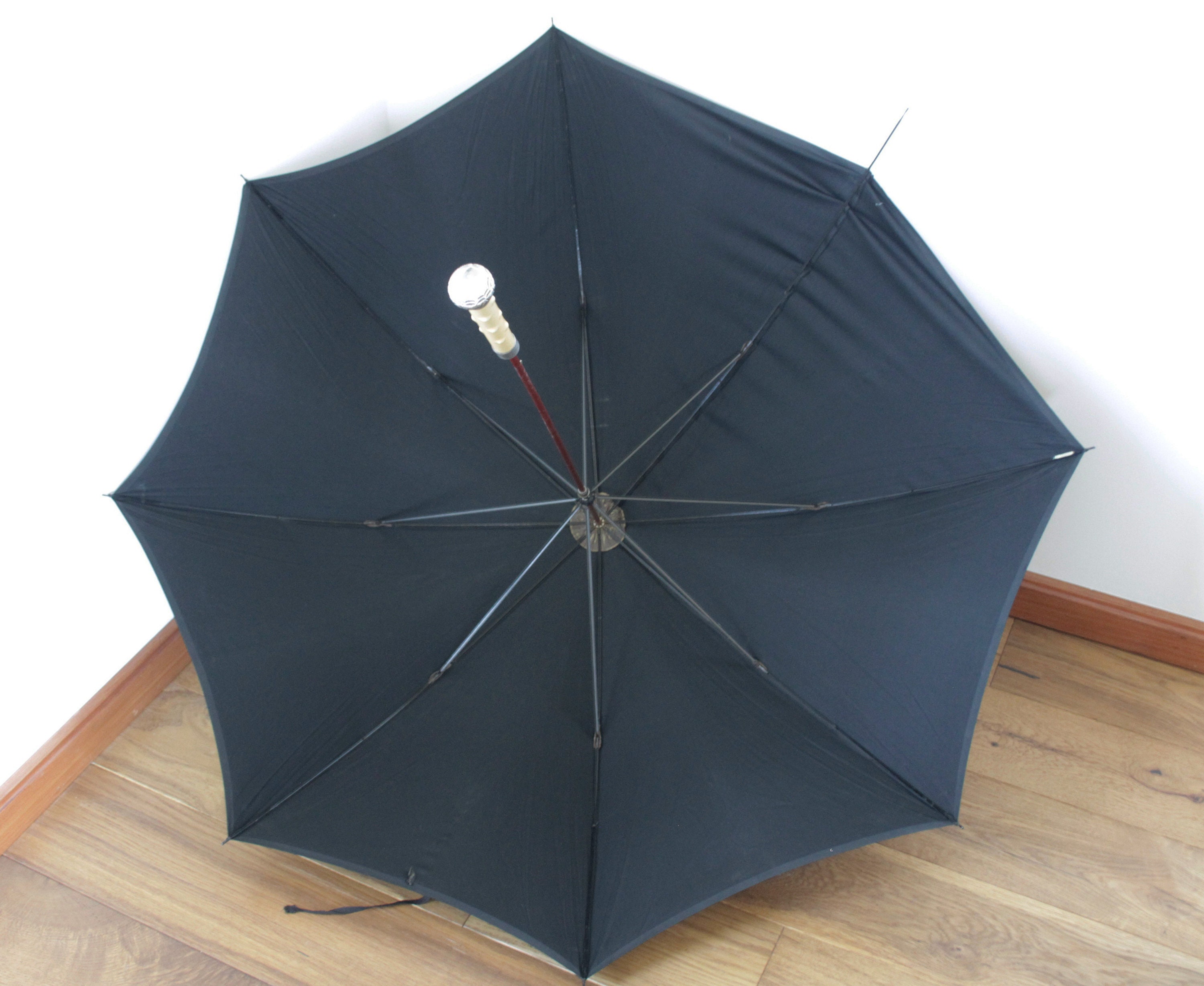 Silver Mounted Victorian Silk Parasol With Ivory Style Handle - Etsy