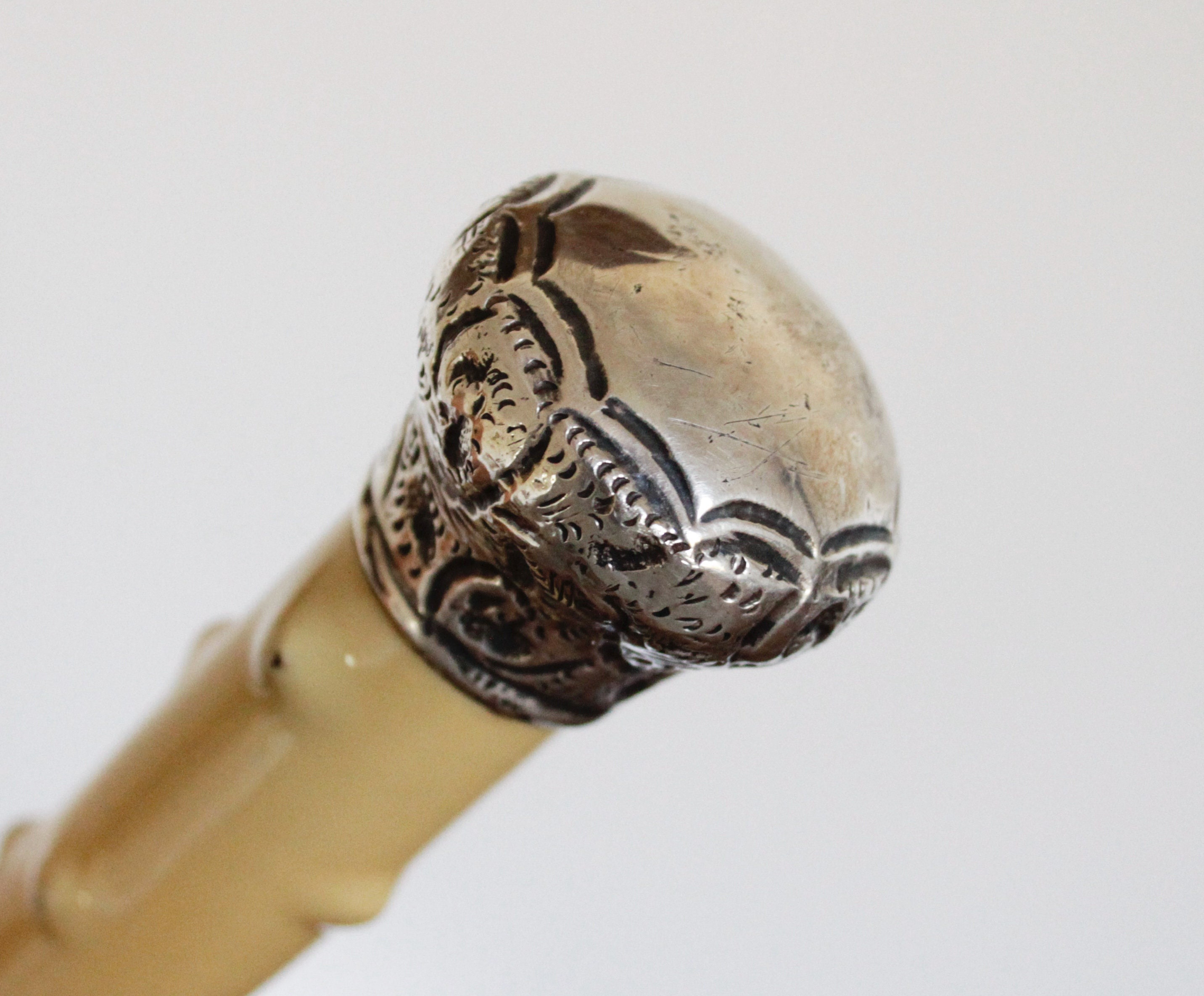 Silver Mounted Victorian Silk Parasol With Ivory Style Handle - Etsy