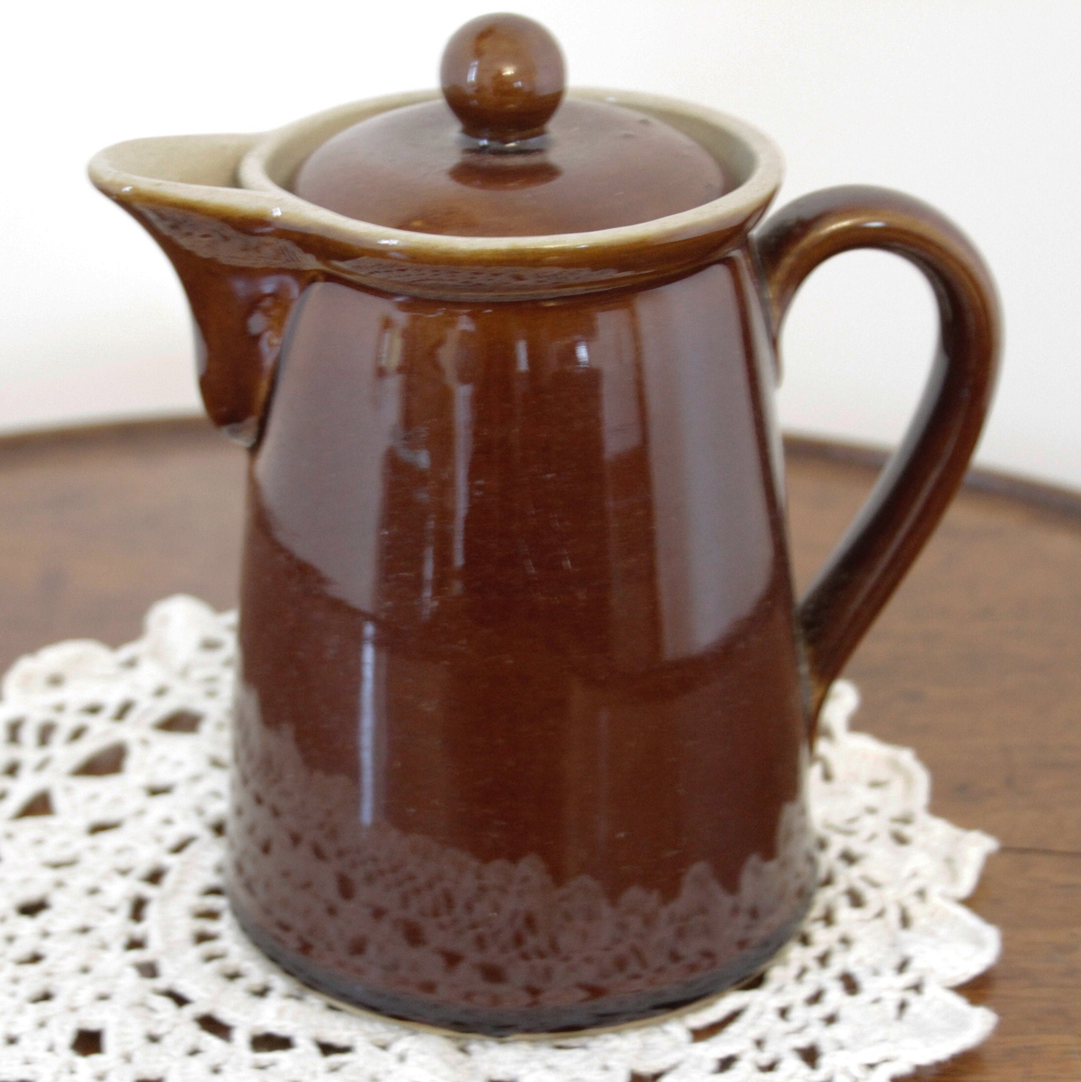 Brown Glazed Coffee Pot Denby Bourne 1960s Coffee Pot - Etsy UK