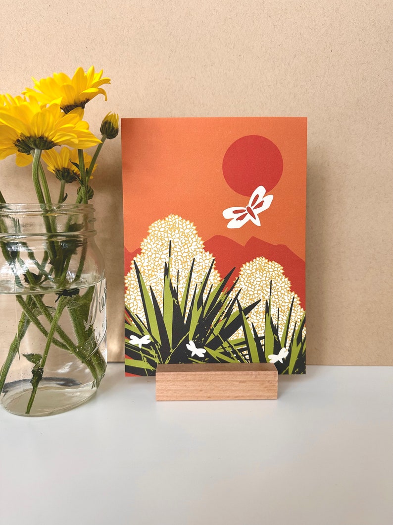 Desert Mojave Yucca & Moth Art Print - Etsy