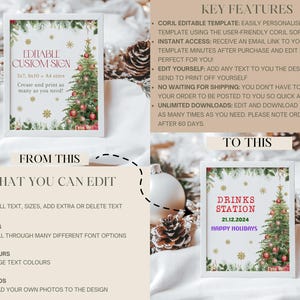 Christmas Editable Printable Custom Sign, Holiday Print at Home Sign ...