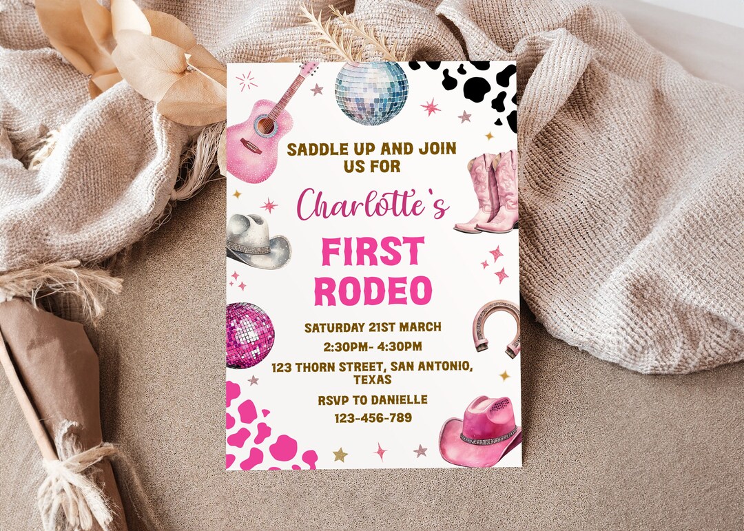 1st Birthday Rodeo Birthday Invitation My First Rodeo - Etsy