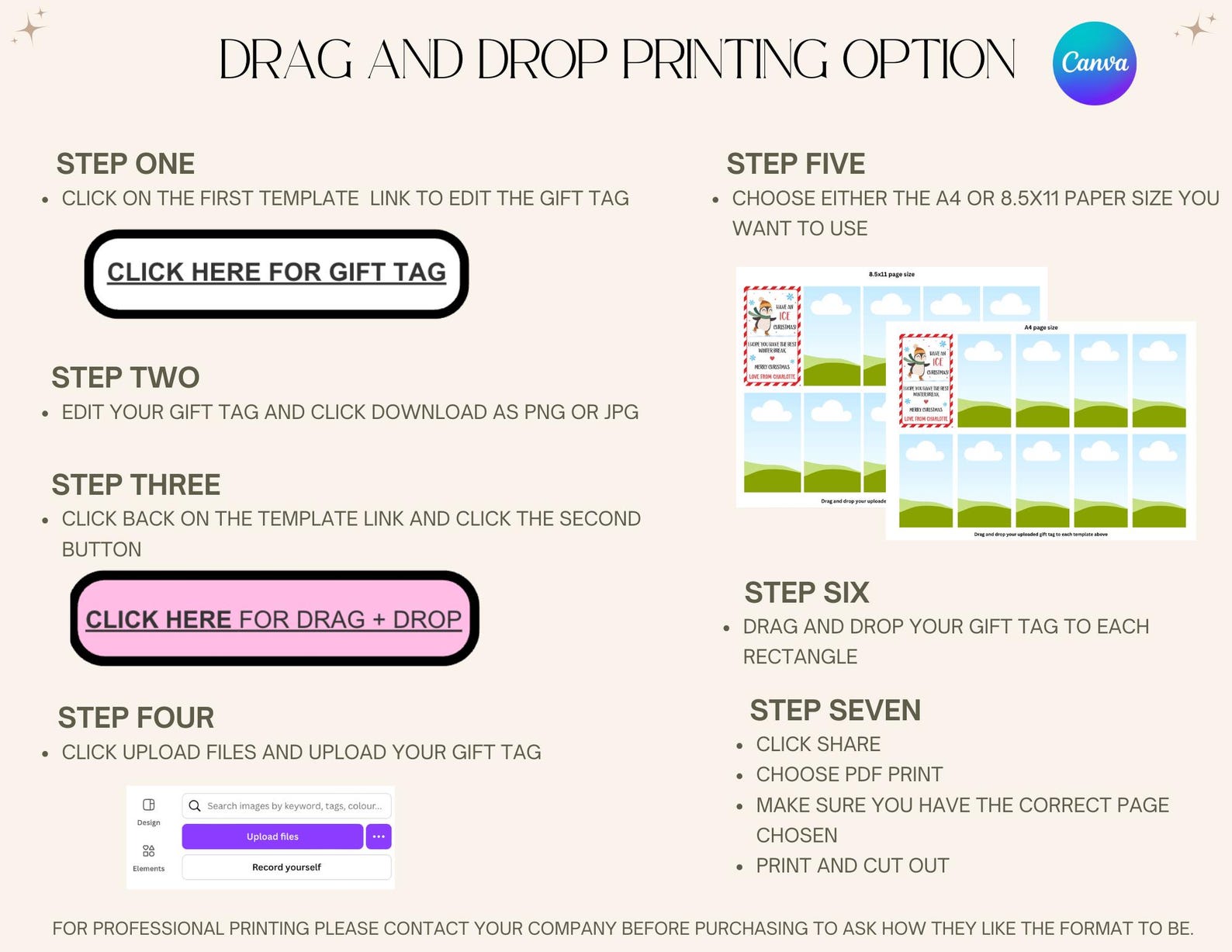 Penguin Christmas Printable Gift Tag, Canva Student Teacher Editable ...