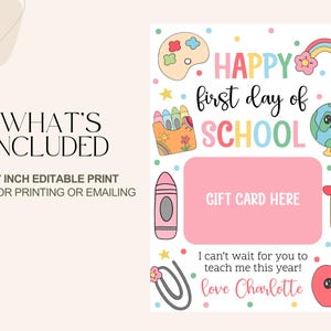 Back to School Teacher Gift Card Holder, Teacher Appreciation Student ...