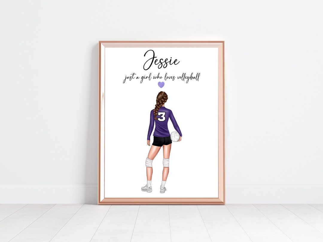 Personalised Volleyball Print, Volleyball Gift, Custom Volleyball ...