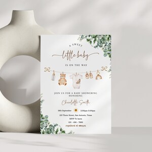 Gender Neutral Baby Shower Invitation, Baby Clothes Baby Shower ...