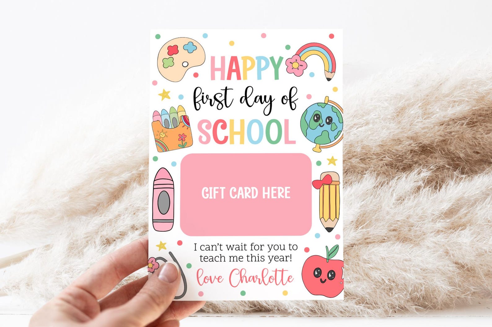 Back to School Teacher Gift Card Holder, Teacher Appreciation Student ...