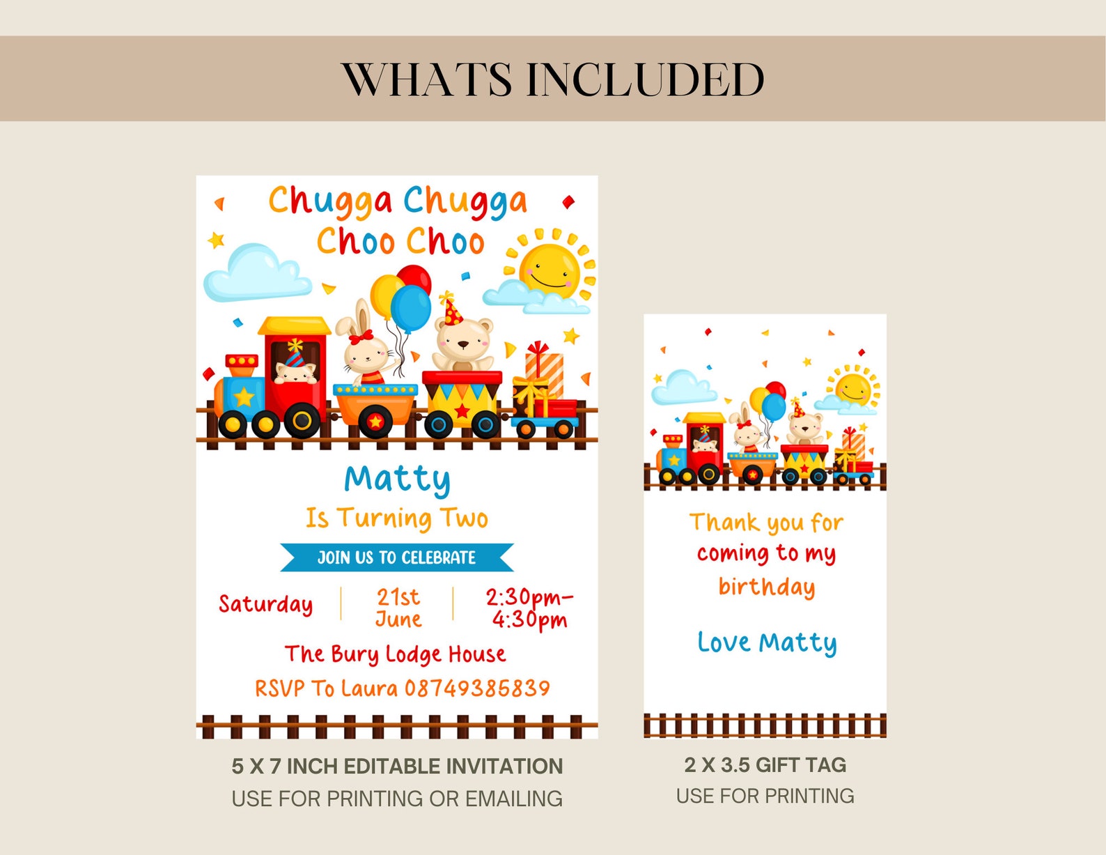 Train Birthday Invitation, Train Theme Party, Editable Train Invite ...