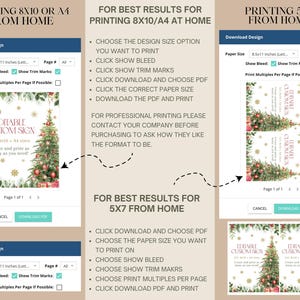 Christmas Editable Printable Custom Sign, Holiday Print at Home Sign ...