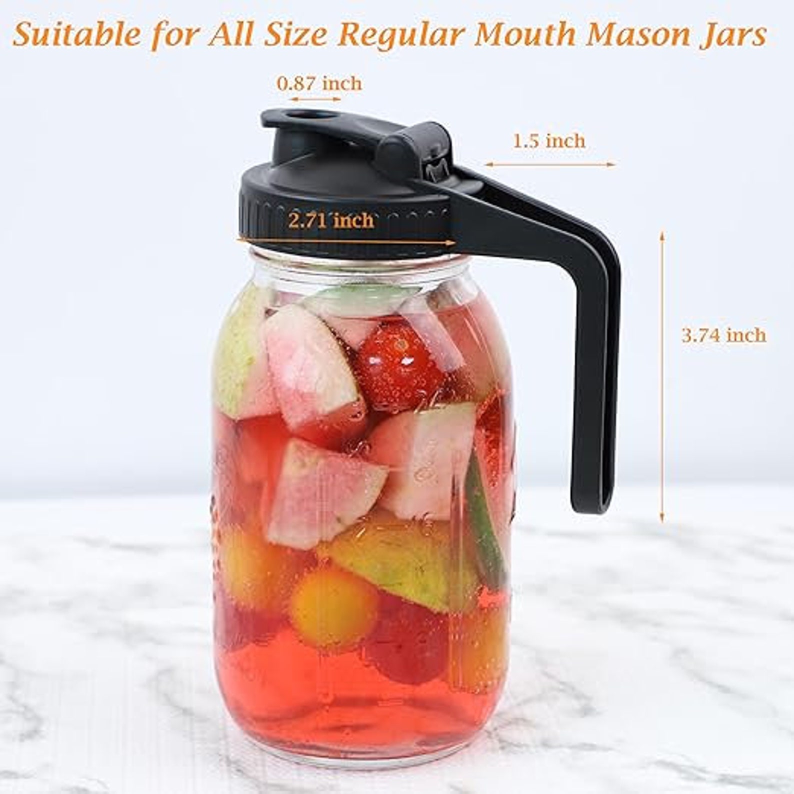 Easy Pour Lid W/ Handle - BLACK - Etsy