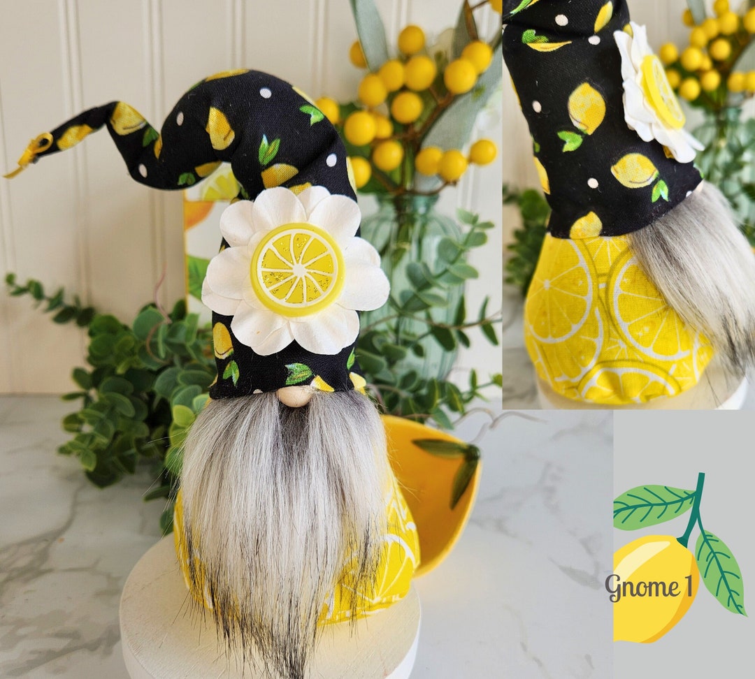 Lemon Gnome, Lemon Decoration, Lemonade Gnome, Kitchen Gnome, Yellow Gnome - Etsy