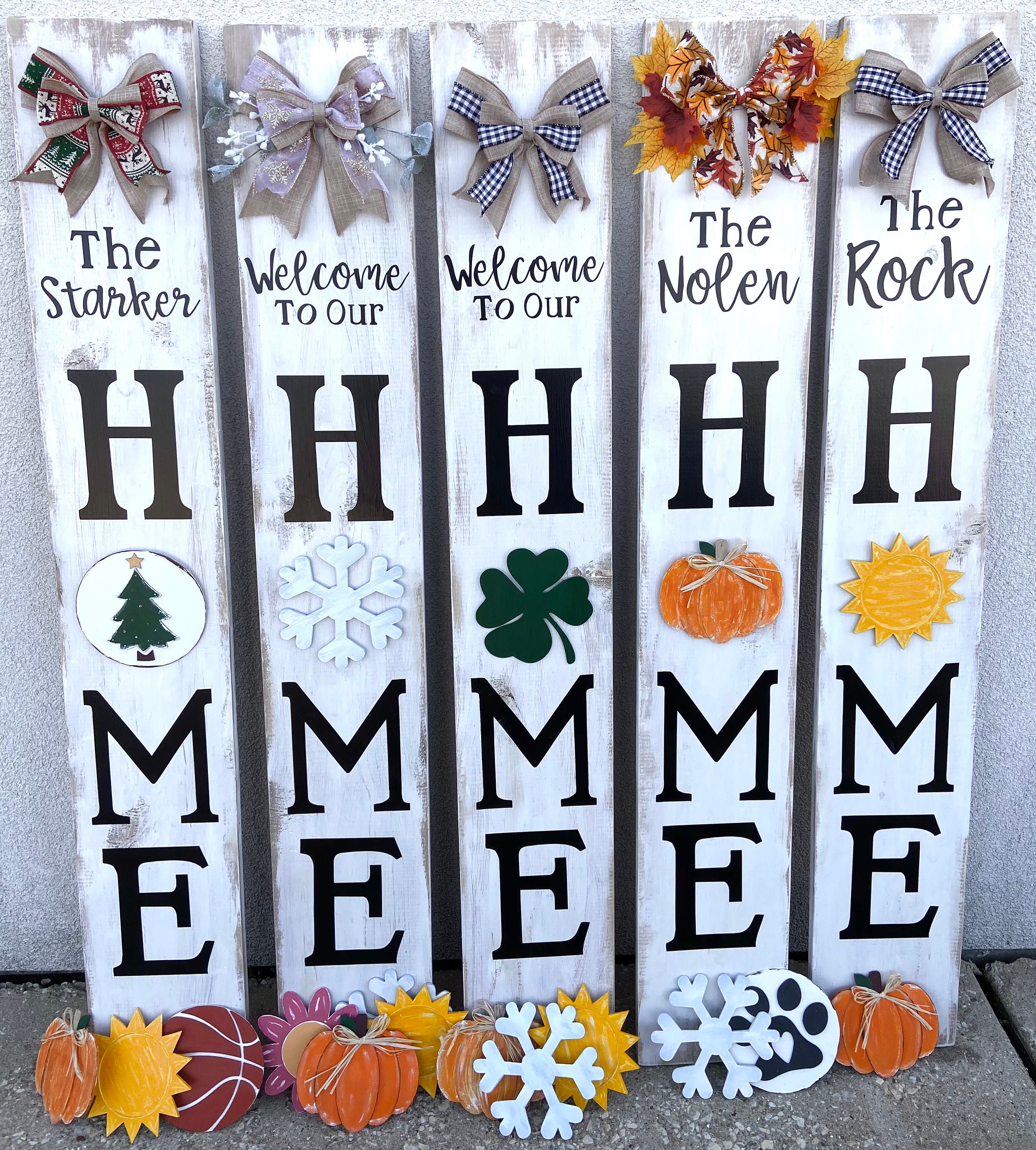 Welcome Front Porch Sign With Interchangeable Designs | Front Door ...