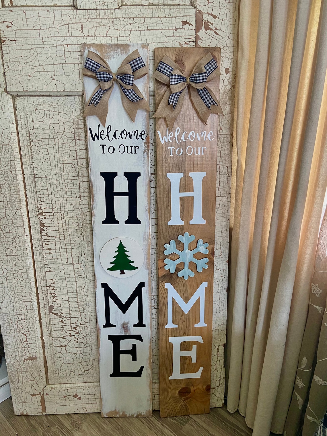 Welcome Front Porch Sign With Interchangeable Designs Front | Etsy