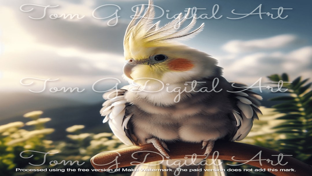 Cockatiel Bird Computer Wallpaper 1 - Etsy