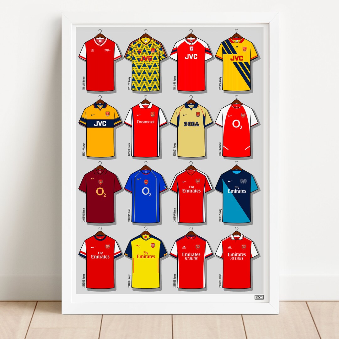 Arsenal Shirts Print Gunners Emirates Stadium - Etsy