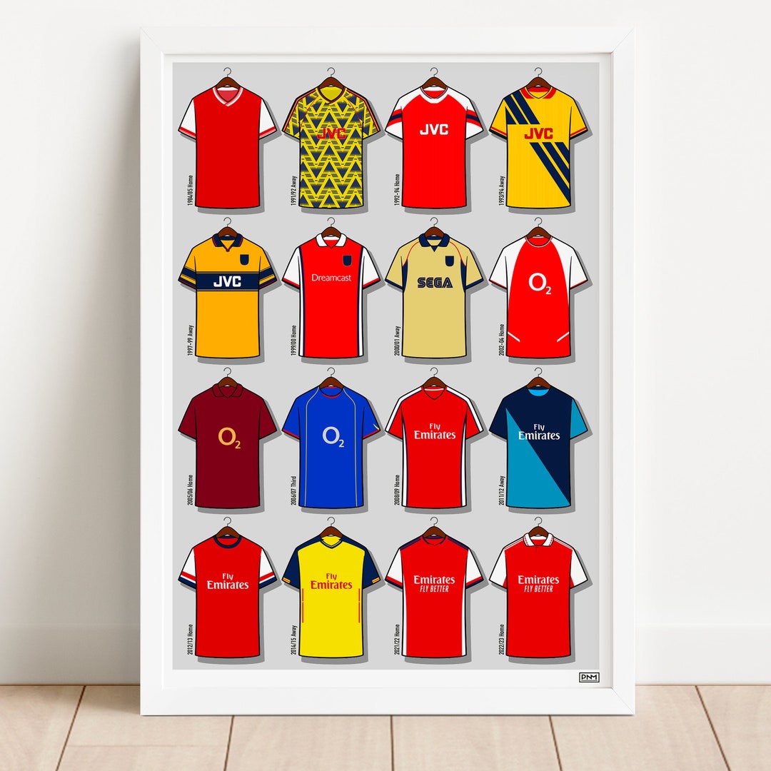 Arsenal Shirts Print - Gunners - Emirates Stadium - Etsy UK