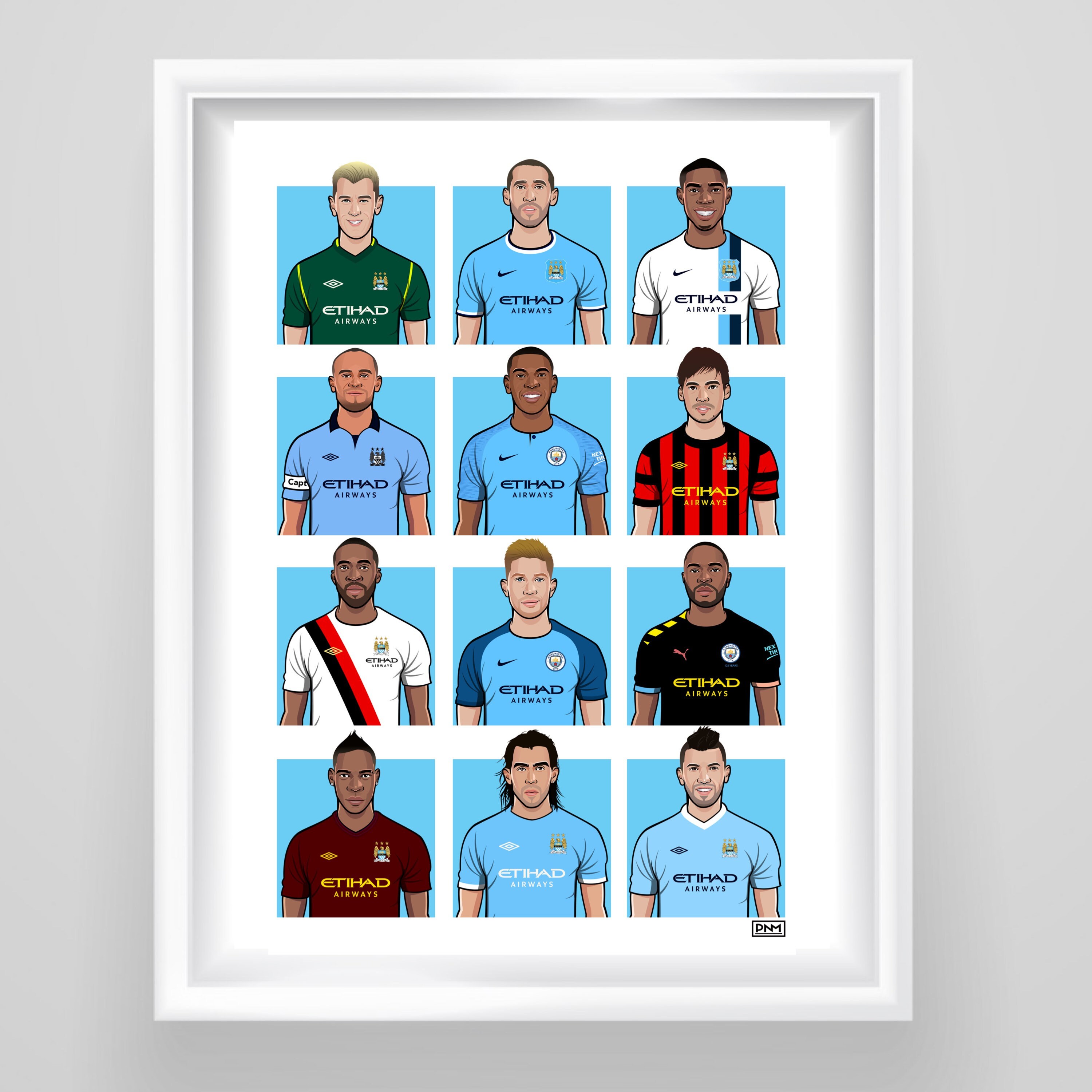 Manchester City F.C. Legends/Cult Heroes Print | Etsy