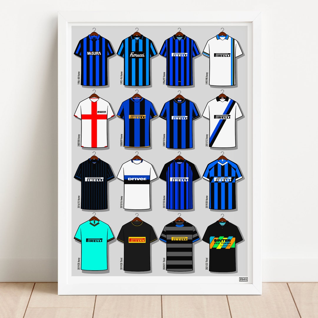 Inter Milan Shirts Print - Internazionale - Etsy