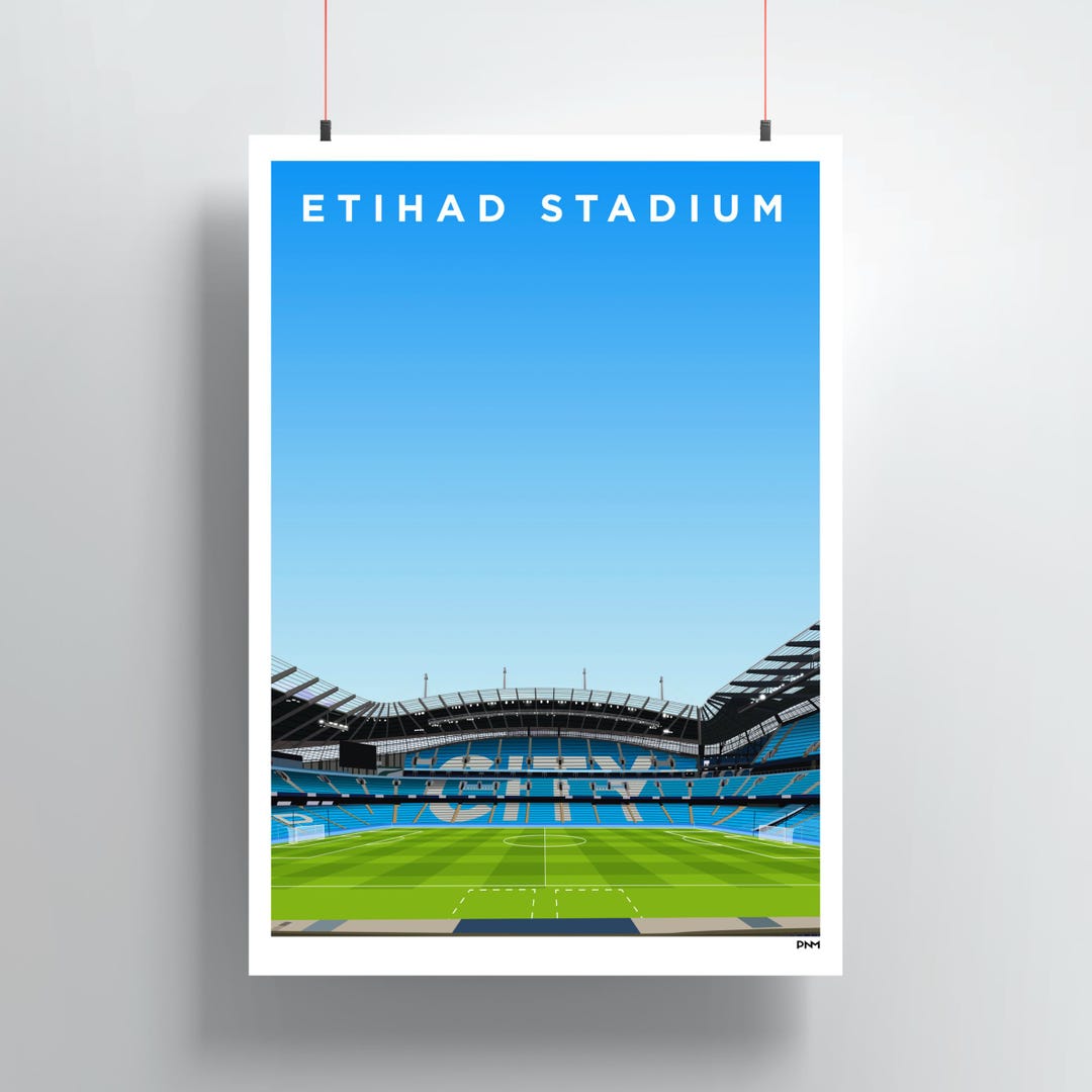 Etihad Stadium Print - Man City - Manchester City - Etsy