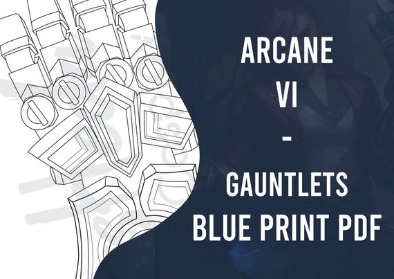 Arcane Vi Gauntlets League of Legends BLUE PRINT - Etsy