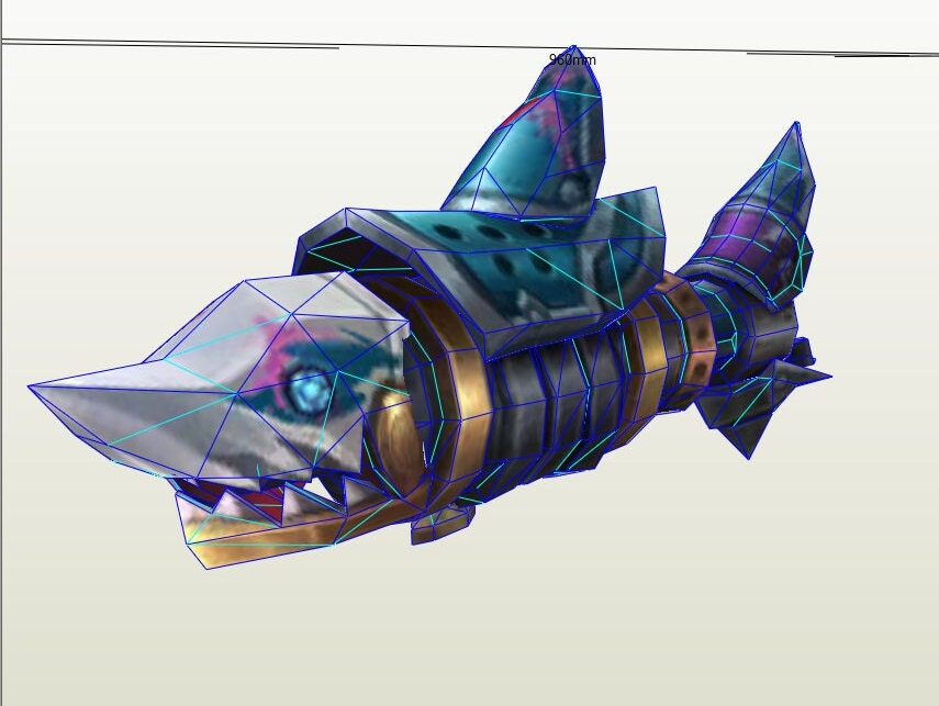 Jinx Arcane Fishbones League of Legends PEPAKURA FOAM - Etsy