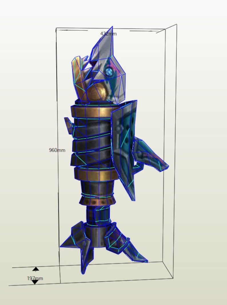 Jinx Arcane Fishbones League of Legends PEPAKURA FOAM PATTERN - Etsy