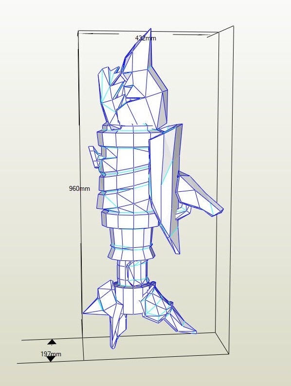 Jinx Arcane Fishbones League of Legends PEPAKURA FOAM PATTERN - Etsy