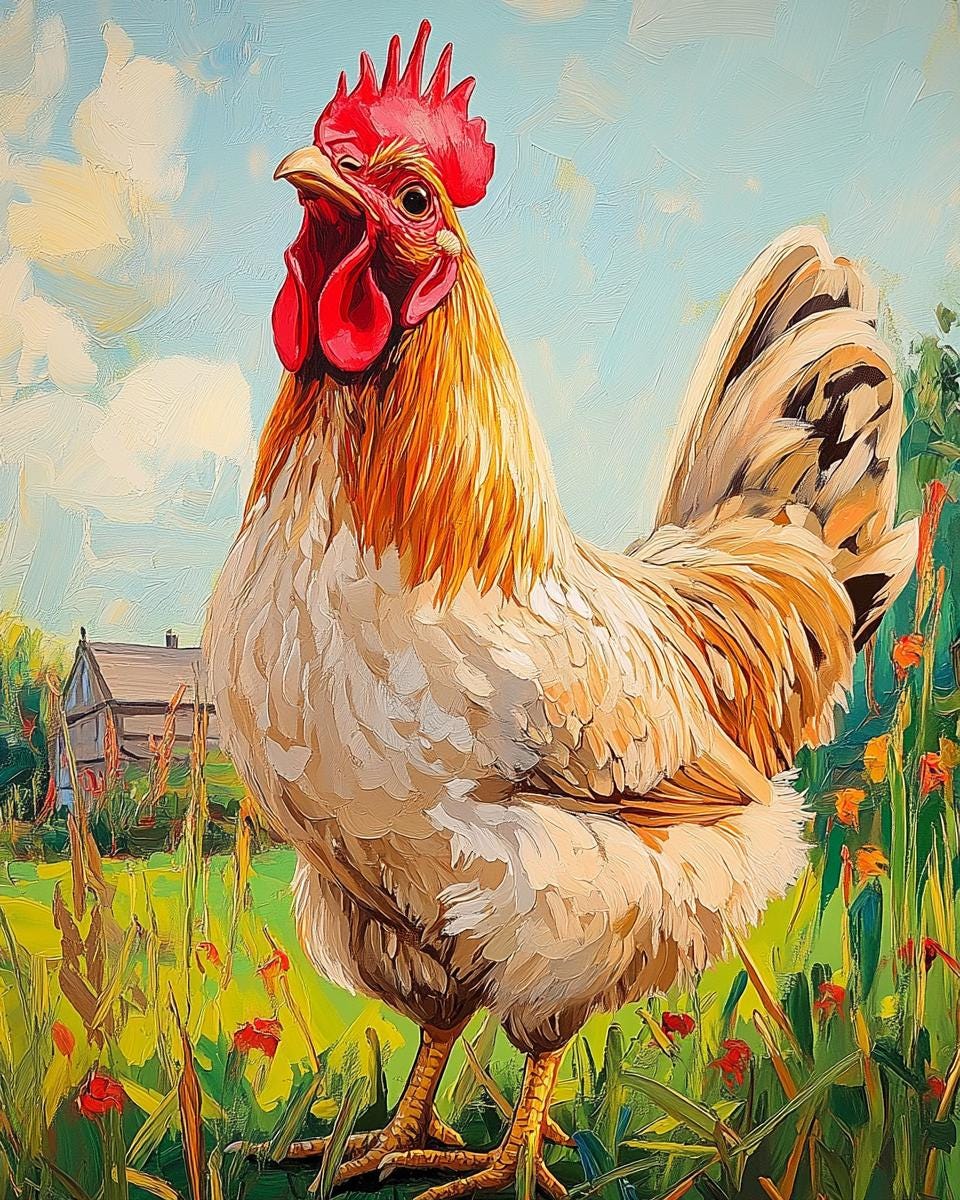 Chicken DIY Diamond Painting Kit, Farm Full Square and Round Drill ...