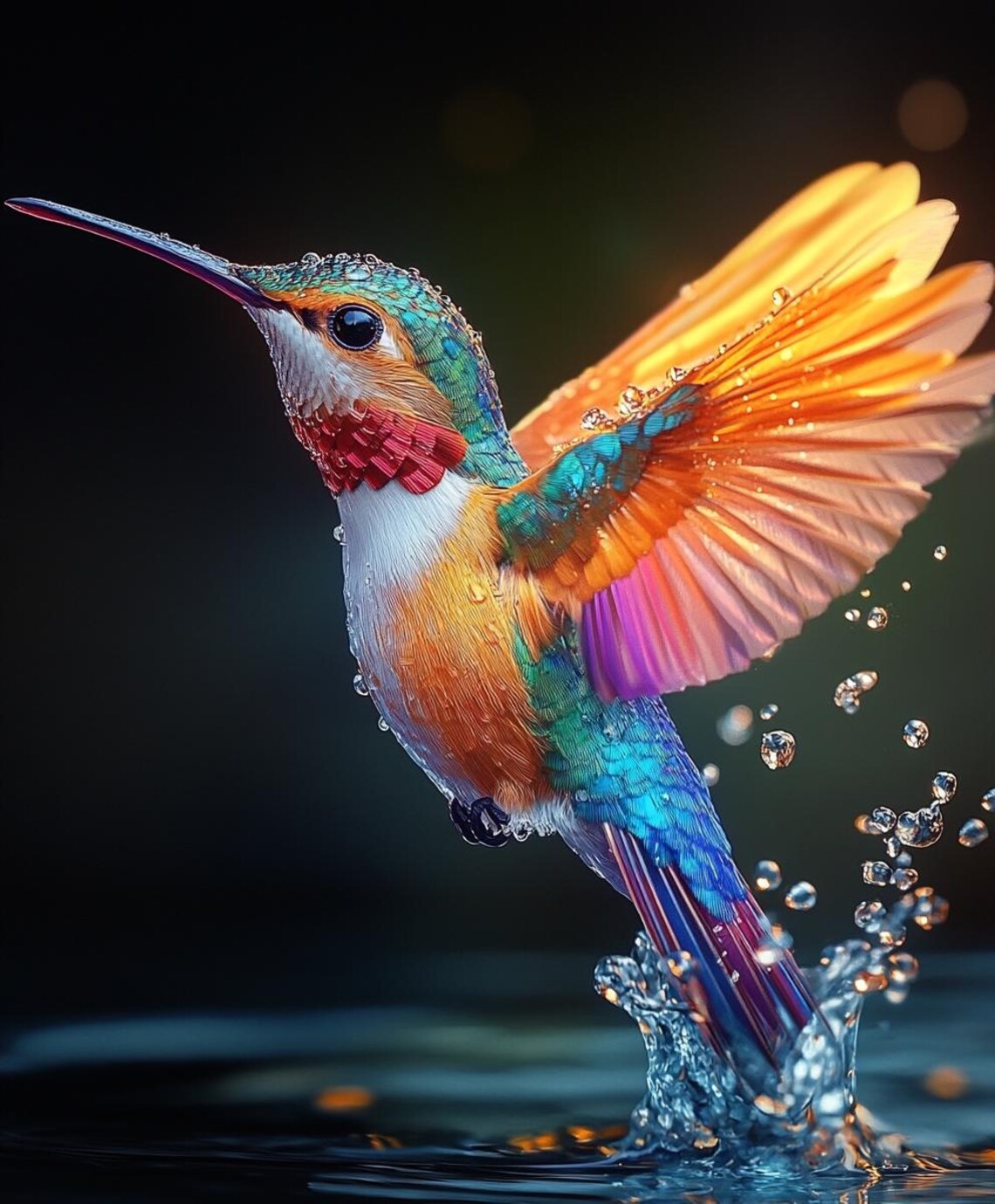 Hummingbird Diamond Painting Kit, Full Square and Round Drill, Diamond ...