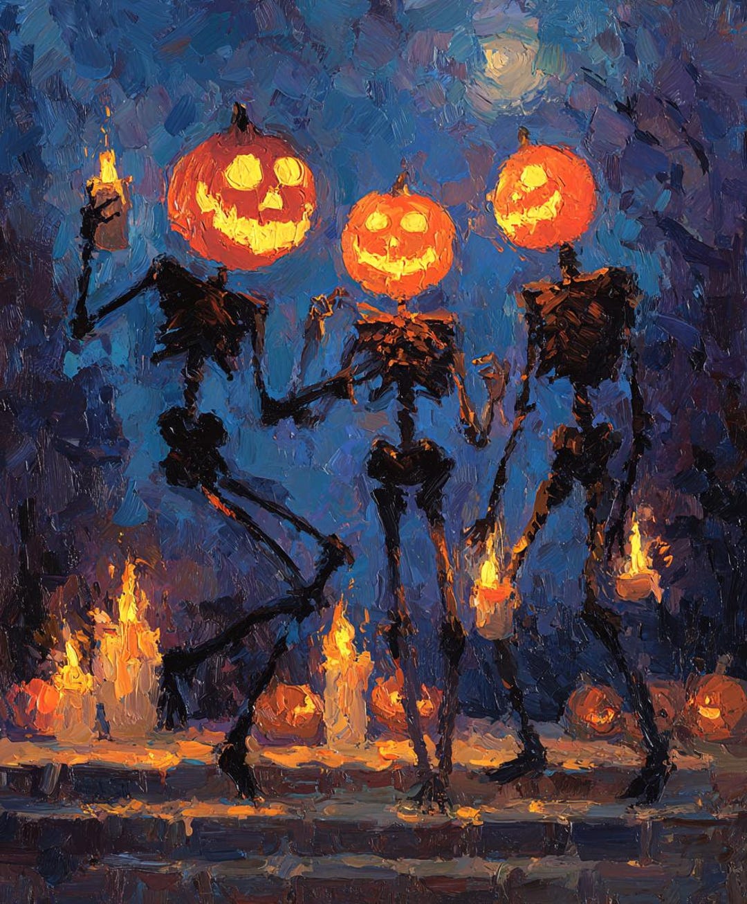 Skeleton Dance DIY Diamond Painting Kit, Full Square and Round Drill ...