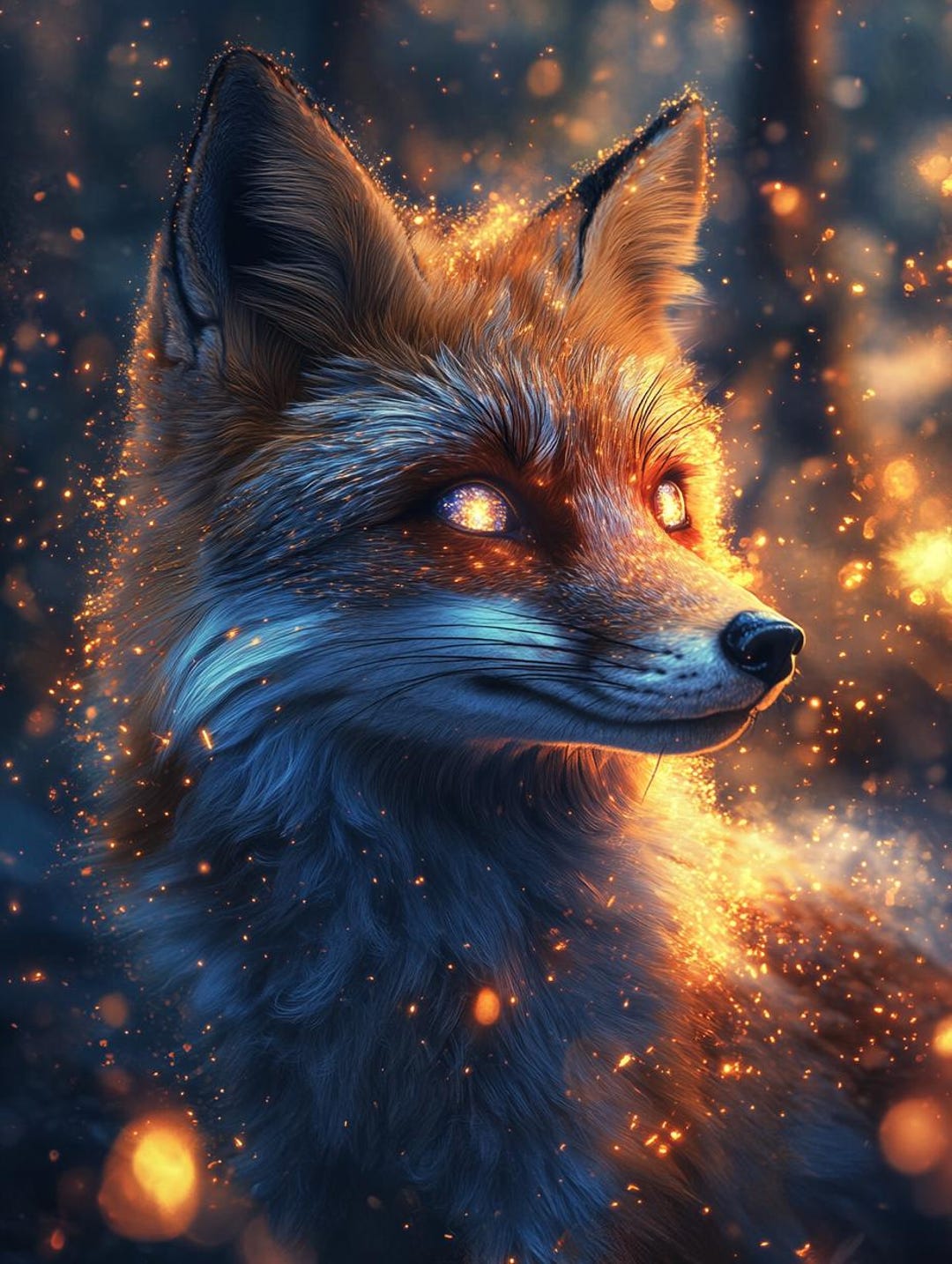 Majestic Fox DIY Diamond Painting Kit, Full Square and Round Drill ...