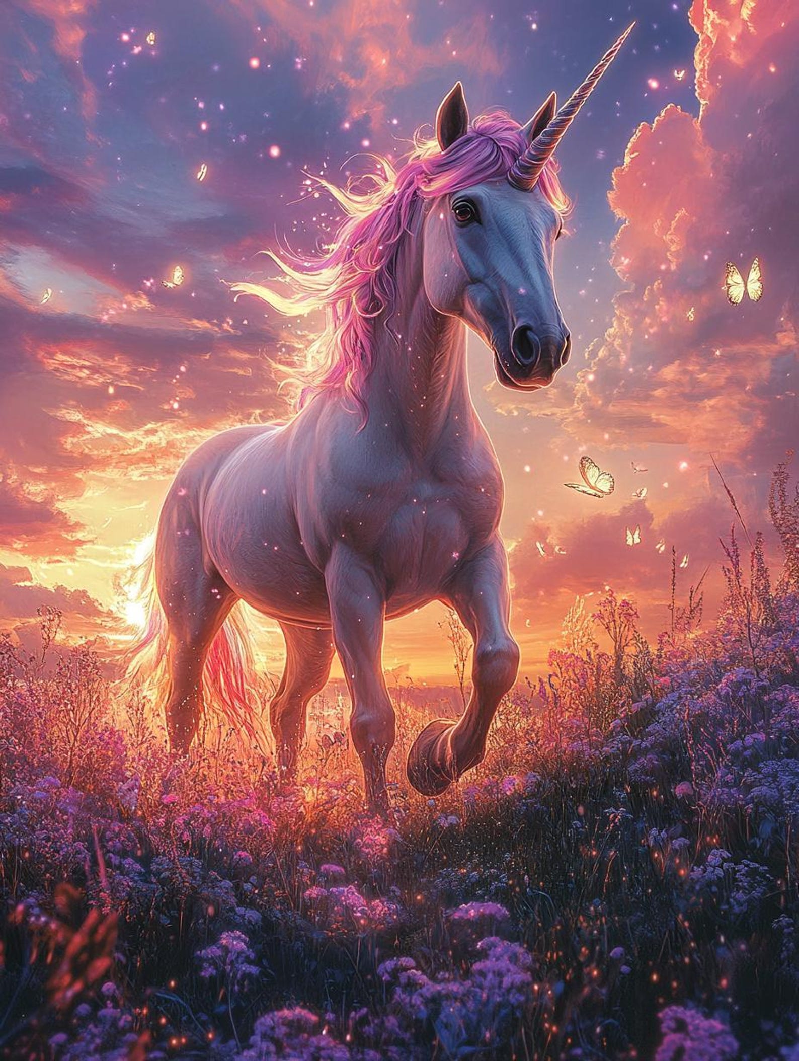 A Mystical Unicorn DIY Diamond Painting Kit, Full Square and Round ...
