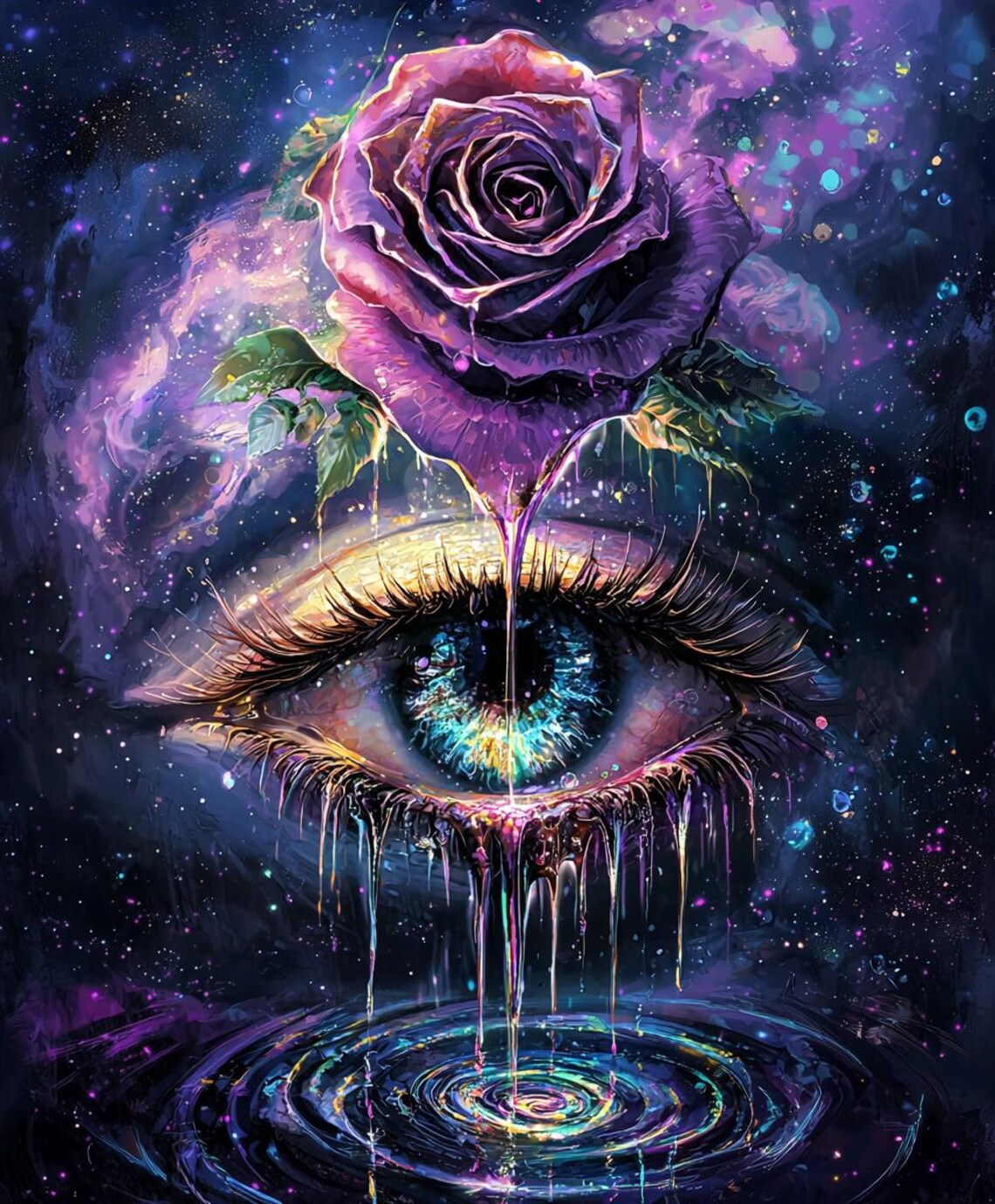Hypnotic Eye DIY Diamond Painting Kit, Full Square and Round Drill ...