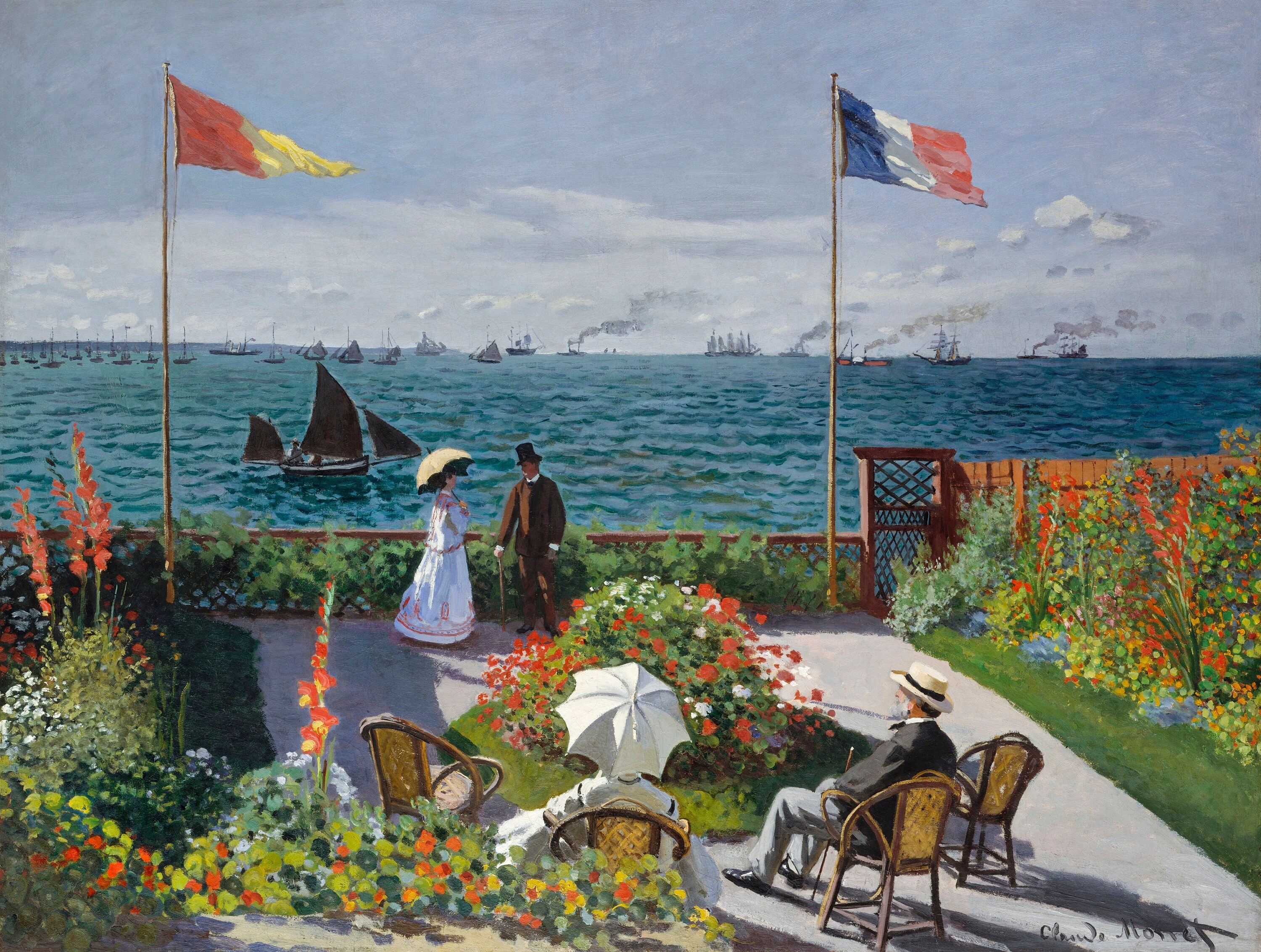 Claude Monet Garden Sainte Adres DIY Diamond Painting Kit, Full Square ...