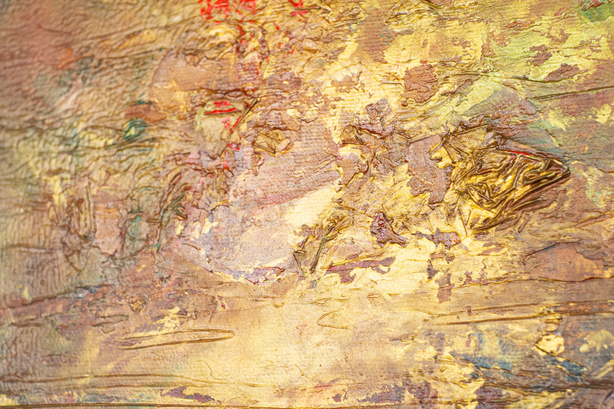 20 X 16 Dark Original Abstract Landscape Painting, Contemporary Art on ...