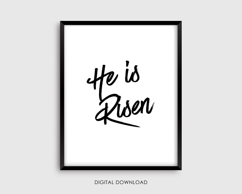 He is Risen (2) - Jesus is Alive - Resurrection - Faith Based - Christian Easter - Wall Print ...