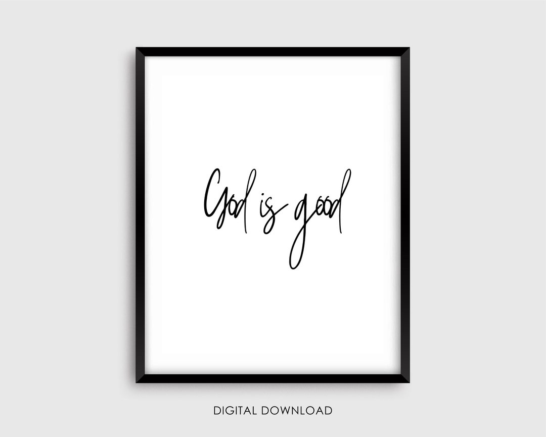 God is Good - Church Print - Christian Wall Art - Sunday School Decor ...