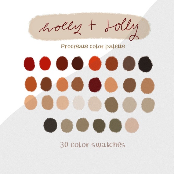 Holly Jolly Procreate Color Palette / Procreate Tool/ | Etsy