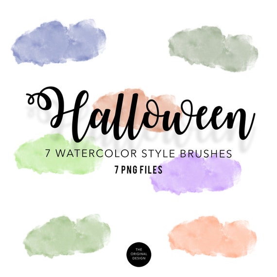 Craft Supplies & Tools Materials PNG watercolor brushes Halloween Brush ...