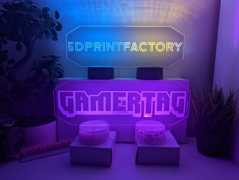 Personalized XL Gamertag Light Sign Custom Gamer Tag Sign - Etsy