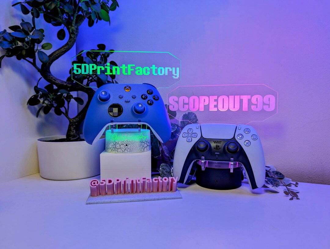 Personalized Controller Stand, Gamertag Light Sign, Custom Gamer Tag ...