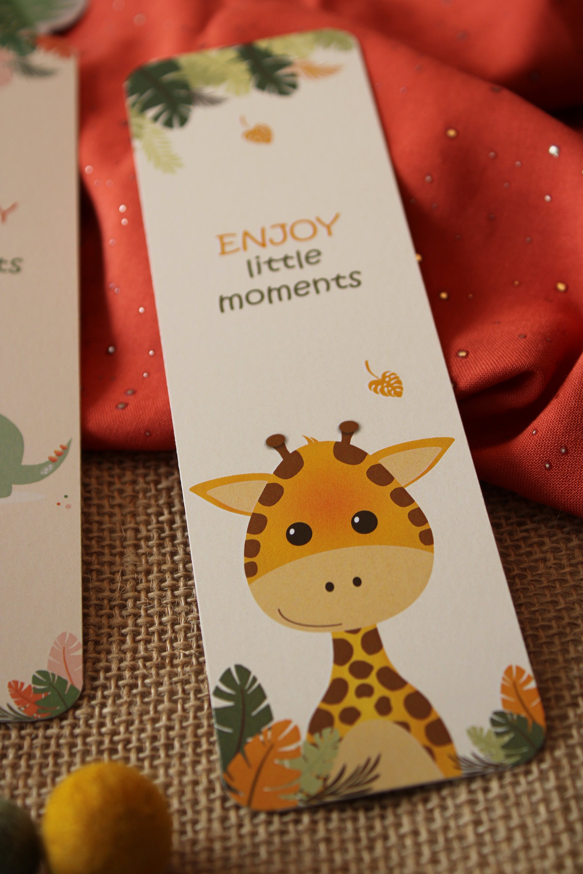 Jungle Bookmarks Leo Giraffe Dinosaur - Etsy