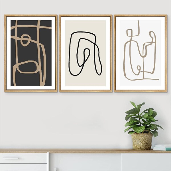 Abstract Modern Art 3 Piece - Etsy