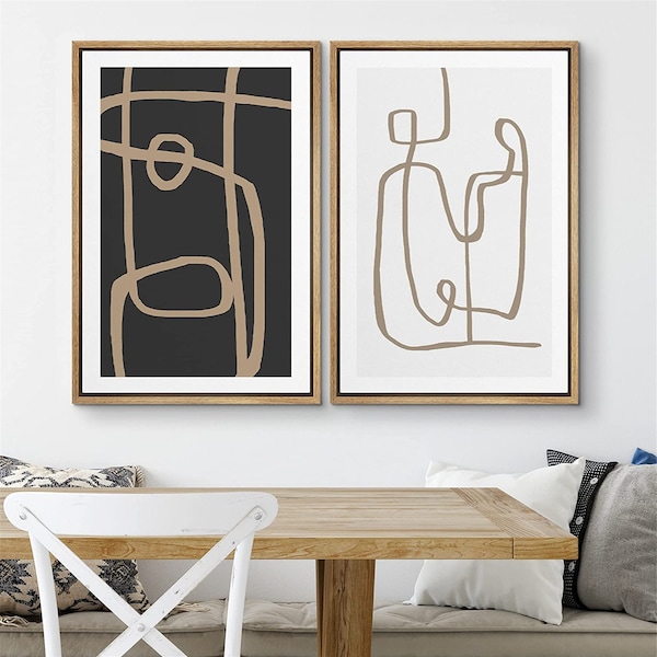 2 Piece Minimal Wall Art Digital - Etsy