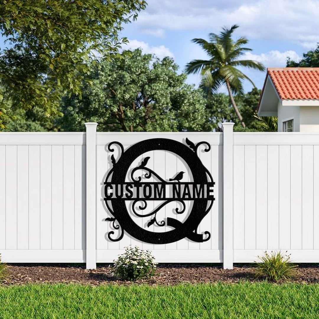 Custom Wall Art Monogram Wall Decor Metal Wall Art Last Name Sign ...