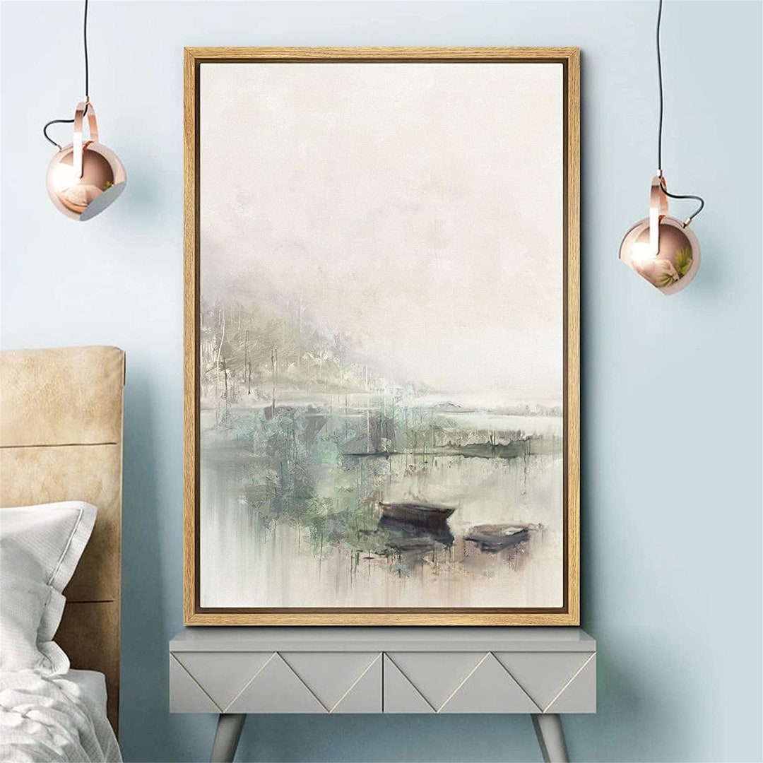 SIGNWIN Framed Canvas Print Wall Art Grunge Paint Stroke Landscape ...