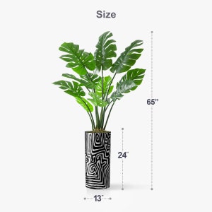 Artificial Tree in Modern Geometric Pattern Planter Fake - Etsy
