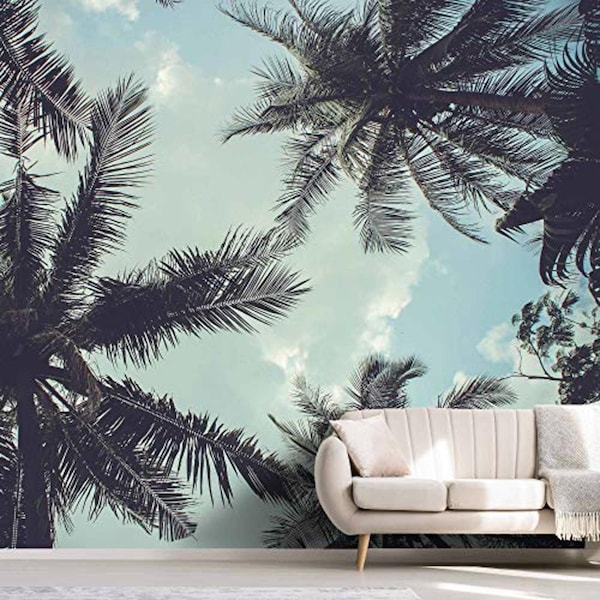 Palm Tree Wall Mural - Etsy